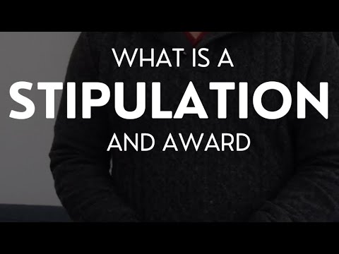 Stipulation and Award