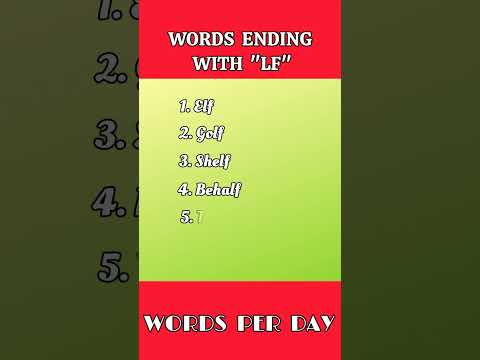 Words that end in "LF" #englishlearners #englishlearning #youtubeshorts