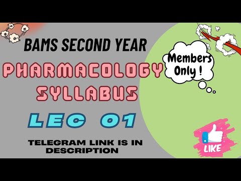 Pharmacology Syllabus | BAMS 2nd YEAR | The Ayurvedic Mentor 🔥💯🤩