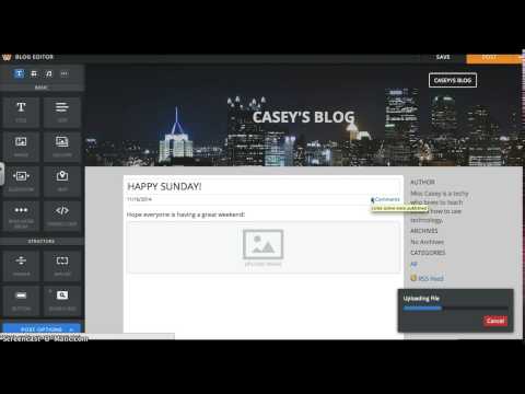 Posting to Blog on Weebly