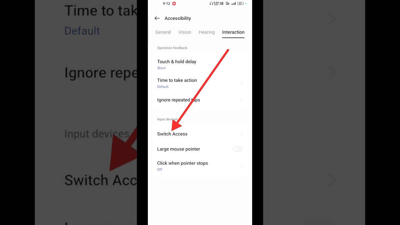 How to on use switch access setting #shorts #youtubeshorts #mobile