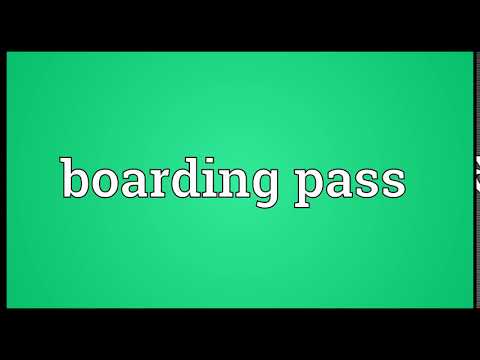 Boarding pass Meaning | Wordogram