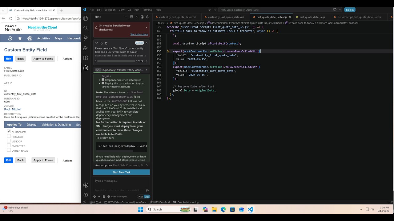 NetSuite - SuiteCloud Dev Assistant Setup - Head in the Cloud