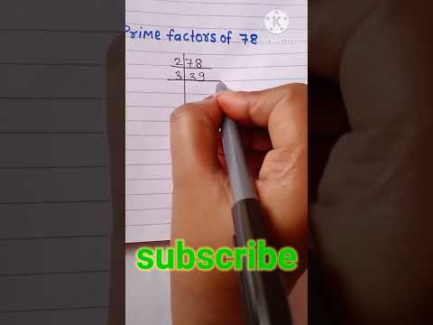 prime factors of 78@shorts#maths@youtubevideo@ruchichaudhry๐๐๐