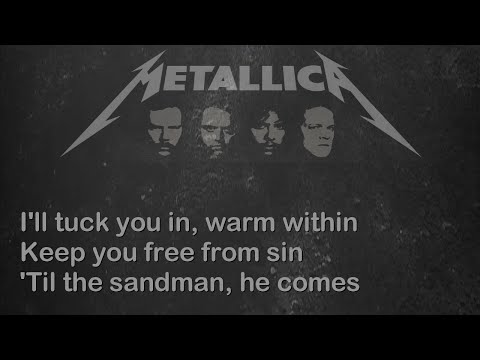 ENTER SANDMAN (LYRICS) METALLICA - THE BLACK ALBUM