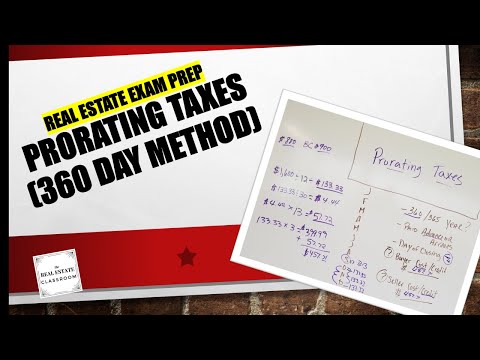 Real Estate Math Video #6a - Prorate Real Estate Taxes (360/30 Day Method) | Real Estate Exam Prep