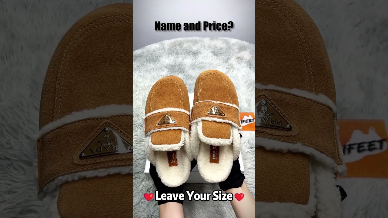 2024 Real VS Fake Prada Triangle Logo Shearling Sliooers unboxing checking