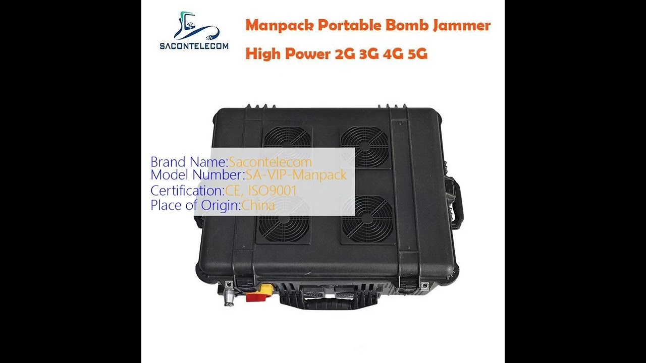 75W 120m RCIED IED Jammer DC24V RF Manpack