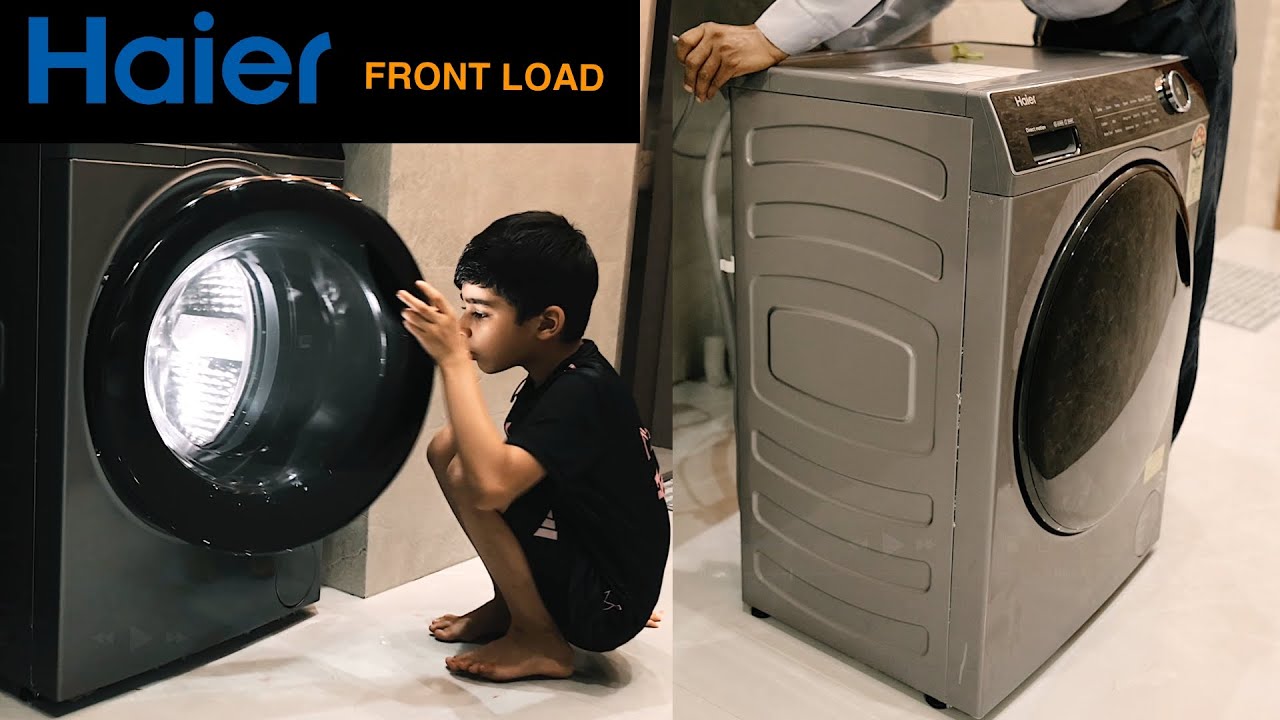 Smart Wash - Haier 8 kg Fully Automatic Front Load Washing Machine with PuriSteam & WiFi