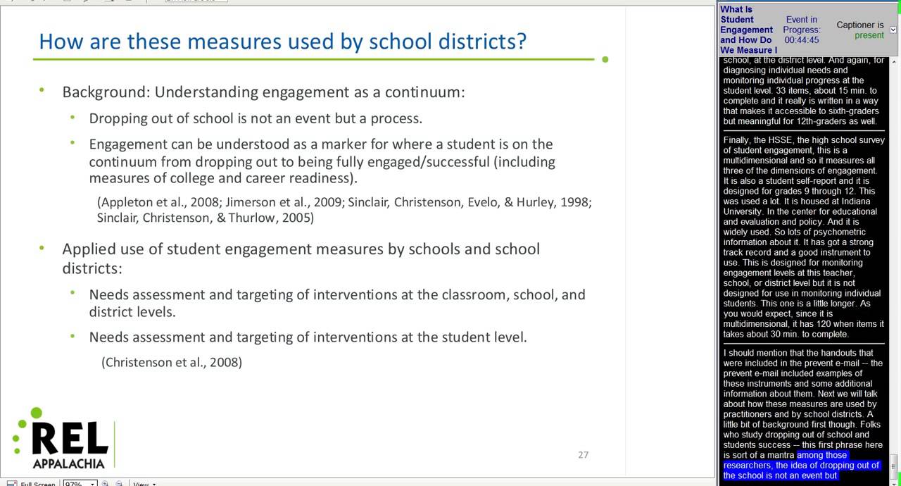 What Is Student Engagement and How Do We Measure It? (REL Appalachia)