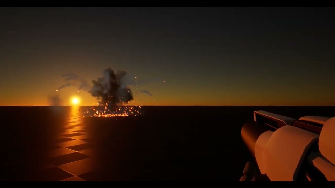 Smoke explosion with gun shot - Real Time VFX