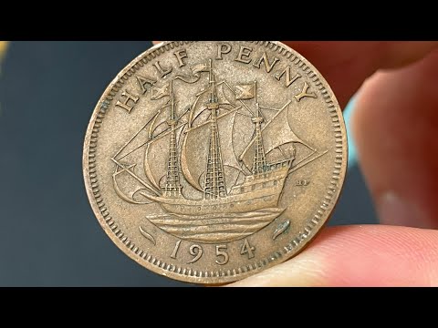 1954 United Kingdom Half Penny Predecimal Coin • Values, Information, Mintage, History, and More