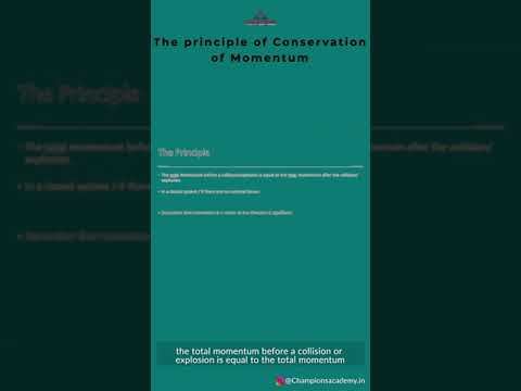 Principle of the conservation of momentum