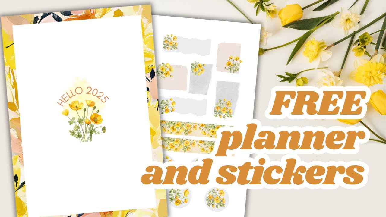 Setting up my 2025 journal (at 6:00 in the morning) | Free printable planners and stickers