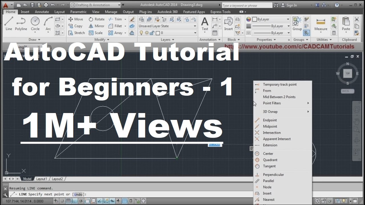 AutoCAD Tutorial for Beginners | Lesson - 1
