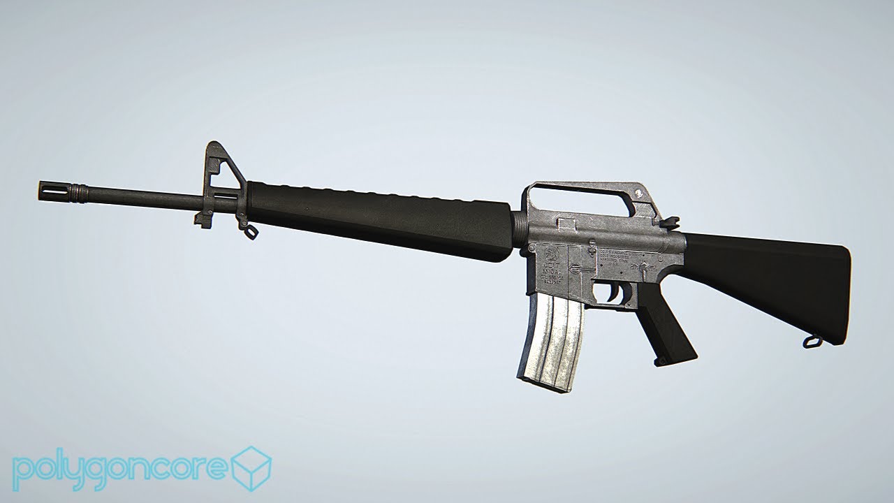 Colt M16A1 rifle - 3D model render
