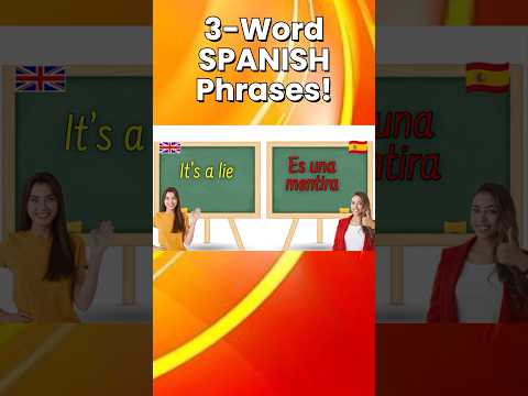 Try These Fun 3-Word Spanish Phrases! #shorts #beginnerspanish