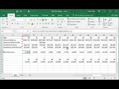 Excel RRIF Video