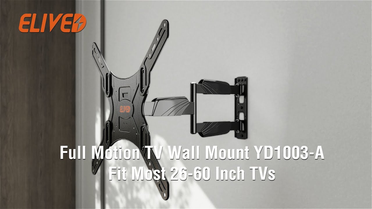 UL Listed Full Motion TV Wall Mount for 26-60 Inch TVs YD1003-A Demo