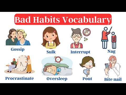Talking About Bad Habits in English | Bad habits Vocabulary | English Vocabulary