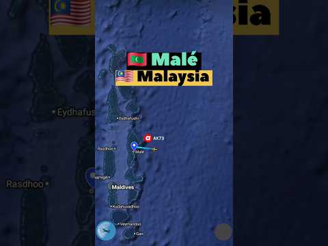 MALΓ π²π» to MALAYSIA π²πΎ Flight Route βοΈ Air Asia AK73 #aviation #travel #flight #shorts #flightmap