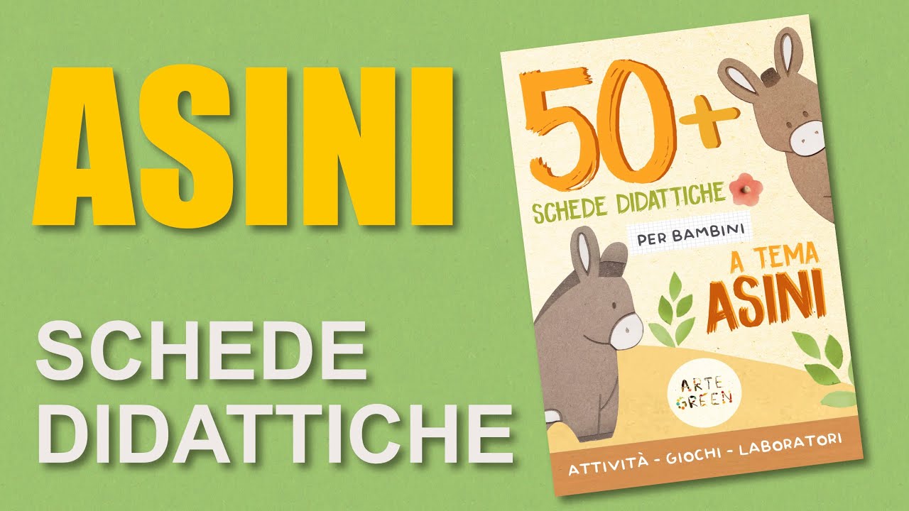 Schede didattiche asini - attività, giochi e laboratori - Arte Green