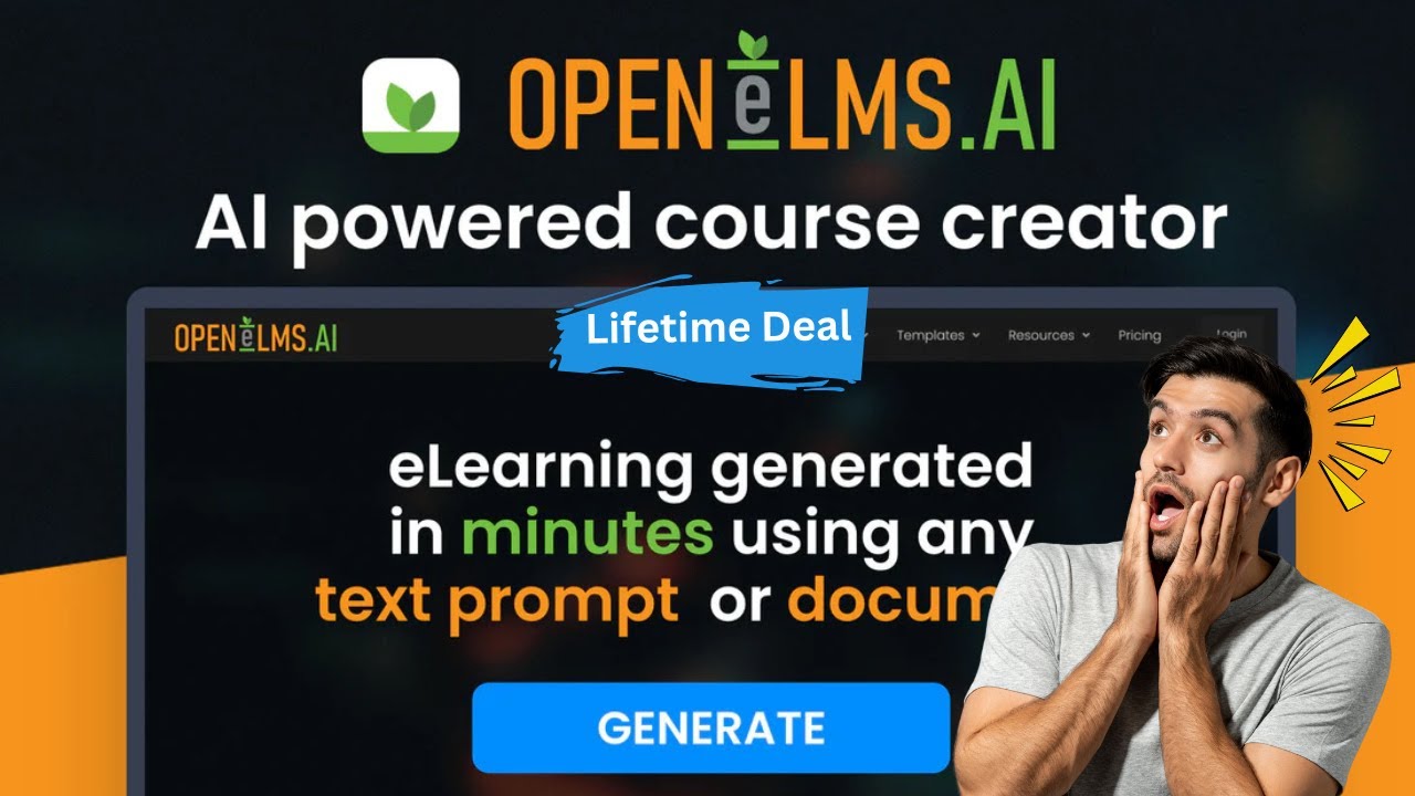 Open eLMS AI Lifetime Deal: Create high quality, professional standard eLearning in minutes