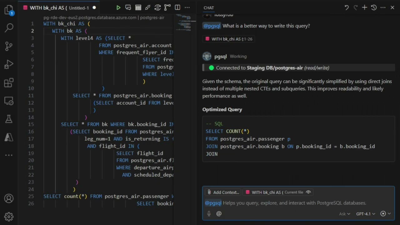 GitHub Copilot for PostgreSQL