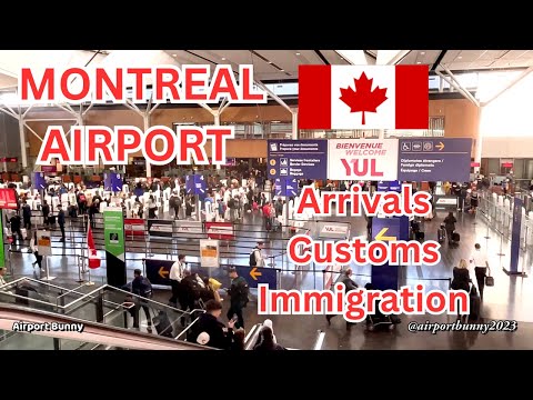 [4K] Montreal Airport YUL Walking Tour || Arrivals, Customs & Immigration