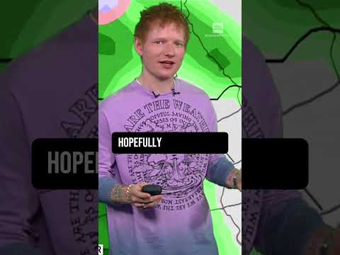 Ed Sheeran delivers the weather report for Ipswich, Massachusetts