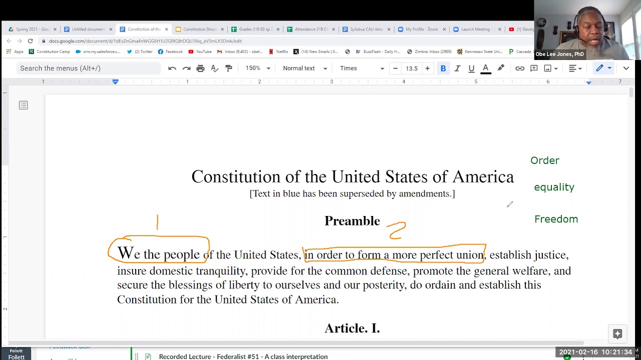 The U.S. Constitution: 4 key principles