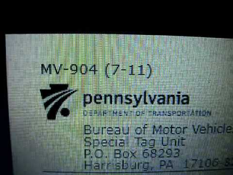 custom lic-plate penndot ( pa )