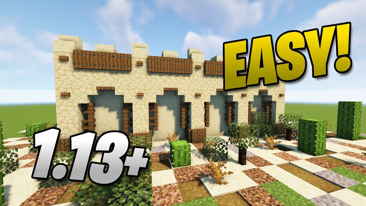 EASY Sand Wall! How To Make a Sandstone Wall (1.13+ Minecraft)