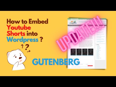 [Update!!!] How to embed youtube shorts into wordpress? (Gutenberg)