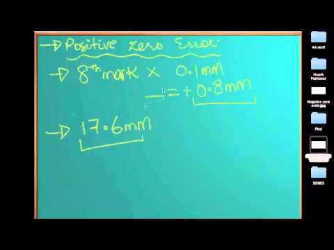 Measuring Devices Lect 5 - Zero Error On a Vernier Calliper