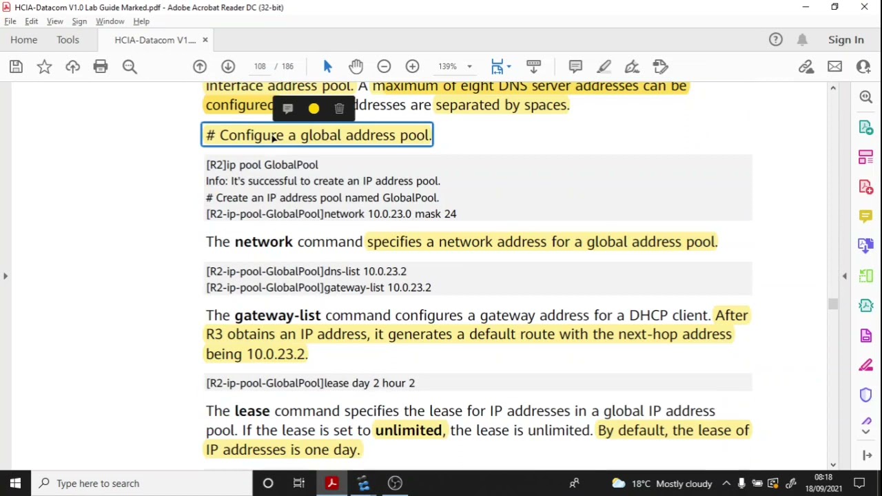 Lab 5 2 DHCP Configuration