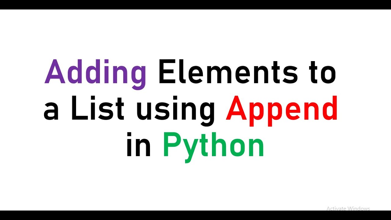 Adding element to list in python| using append function| python