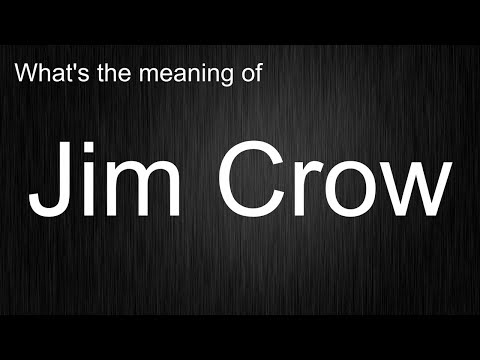 Learn When to Use the Word "Jim Crow"! Master the Correct Pronunciation!
