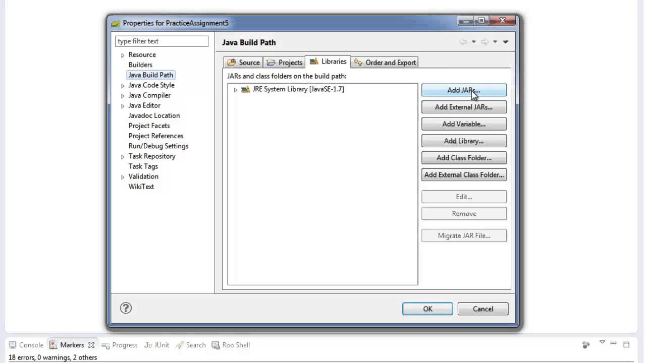 Java Practice Assignment 5 - Setup