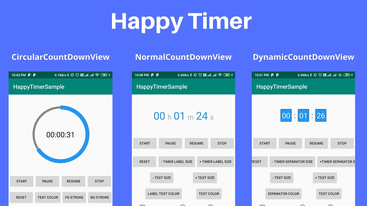 HappyTimer - An Android CountDown timer Ui library