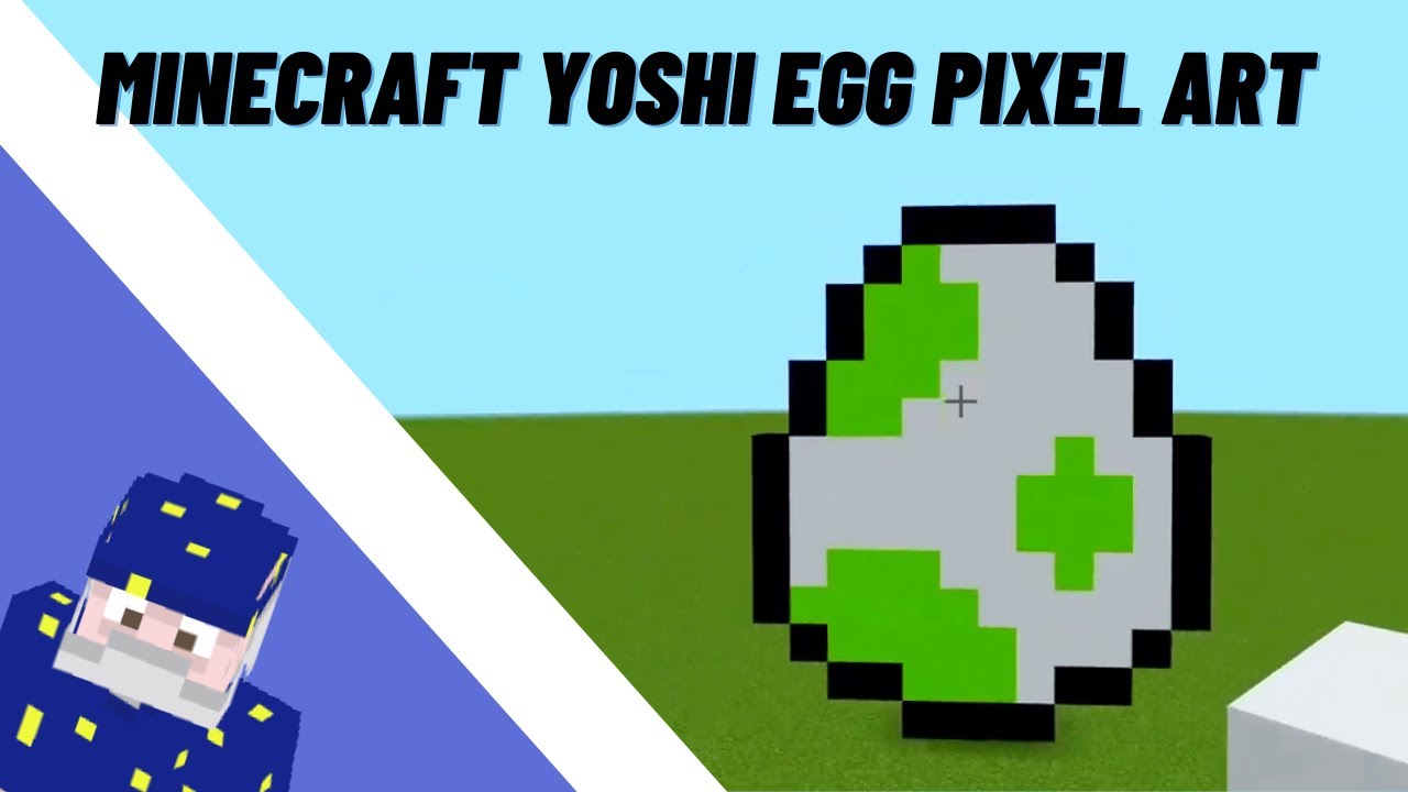 Minecraft Yoshi Egg From Mario -  (Pixel Art Tutorial)