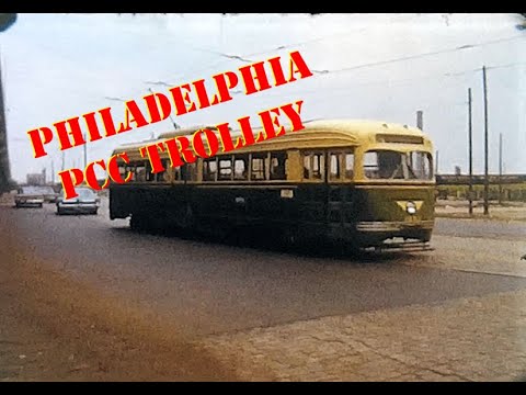 Philadelphia PCC Streetcar Trolley film footage - 1969