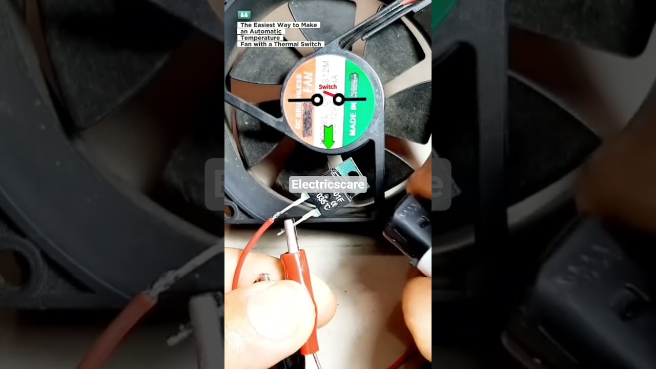 automatic temperature fan with thermal switch #shorts #reels #viralvideo #electronic