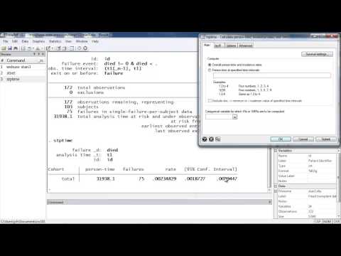 Calculate incidence rates and incidence-rate ratios for survival data using Stata®