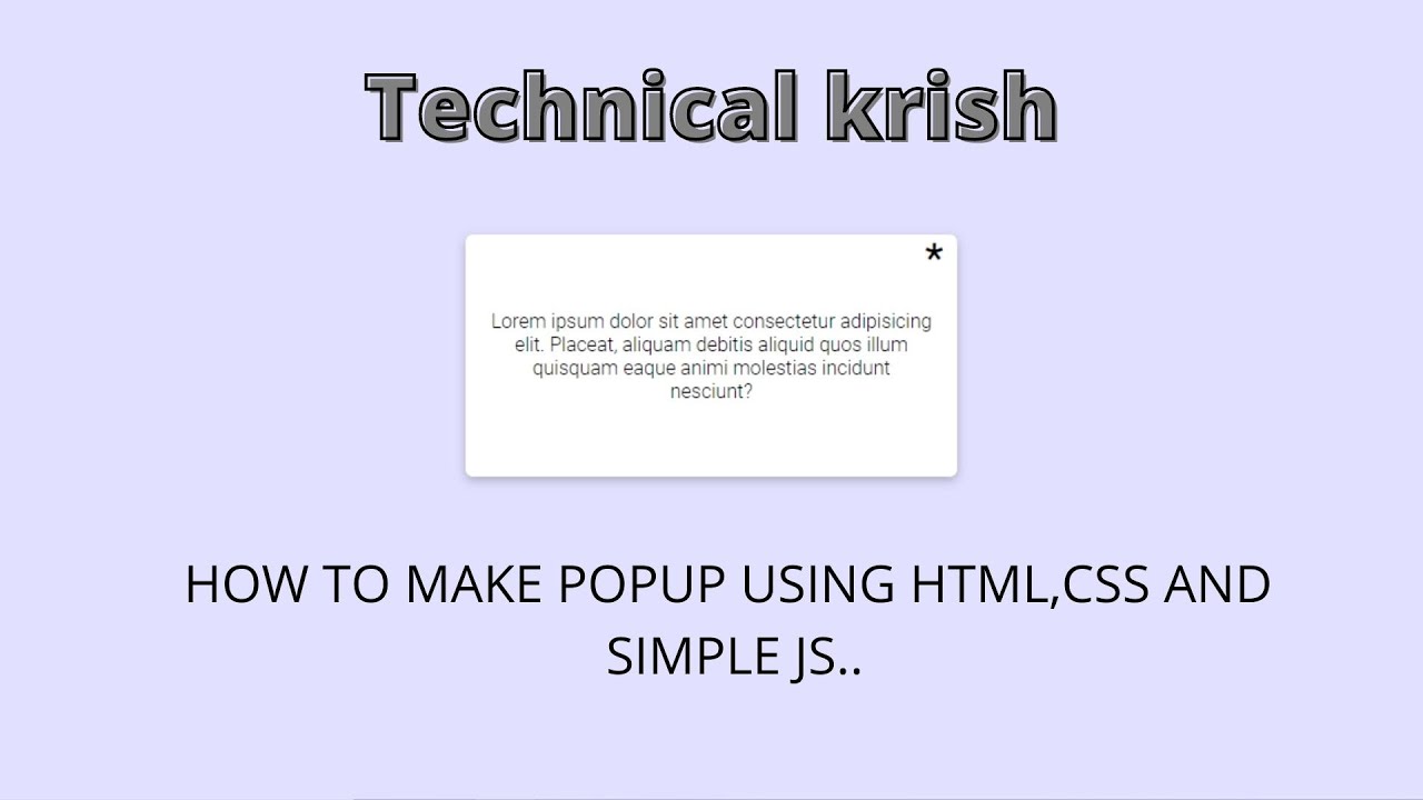 How To Create Simple Popup Box Modal using HTML CSS & JavaScript....