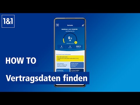 1&1 Vertragsdaten finden