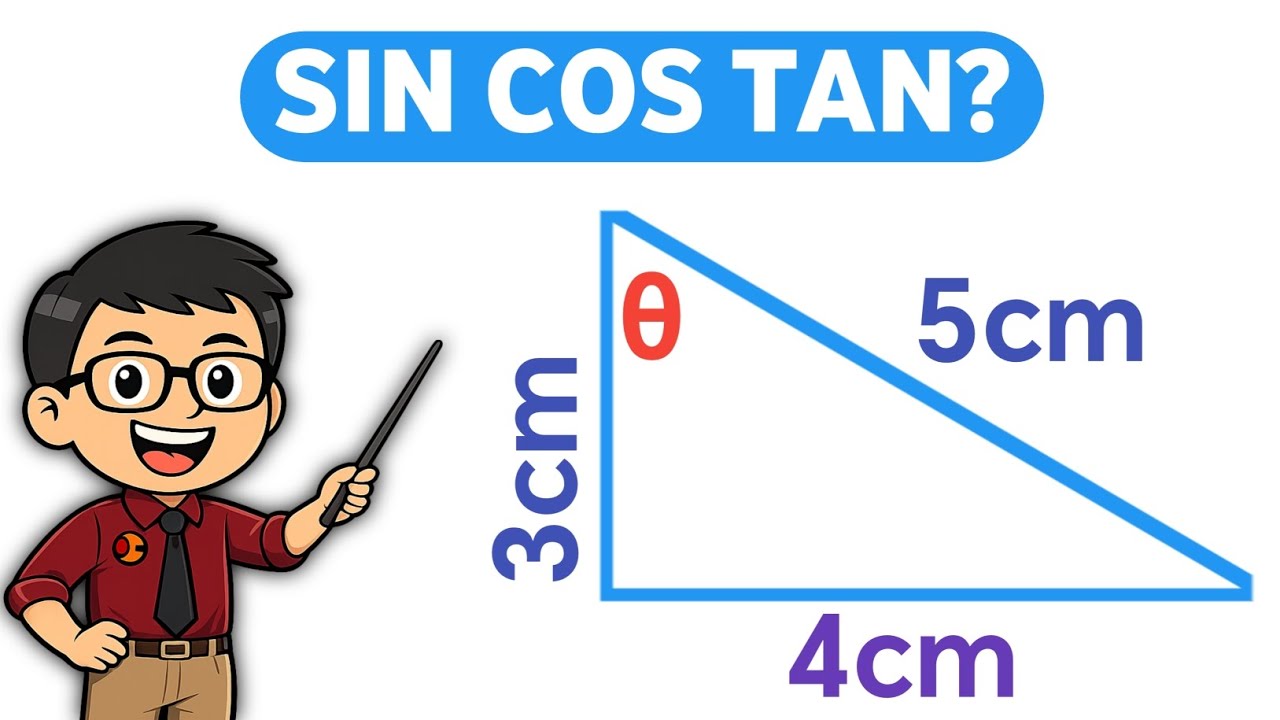 SIN COS TAN? Solve This 3–4–5 Triangle FAST! 🔺 (Trigonometry Trick) 