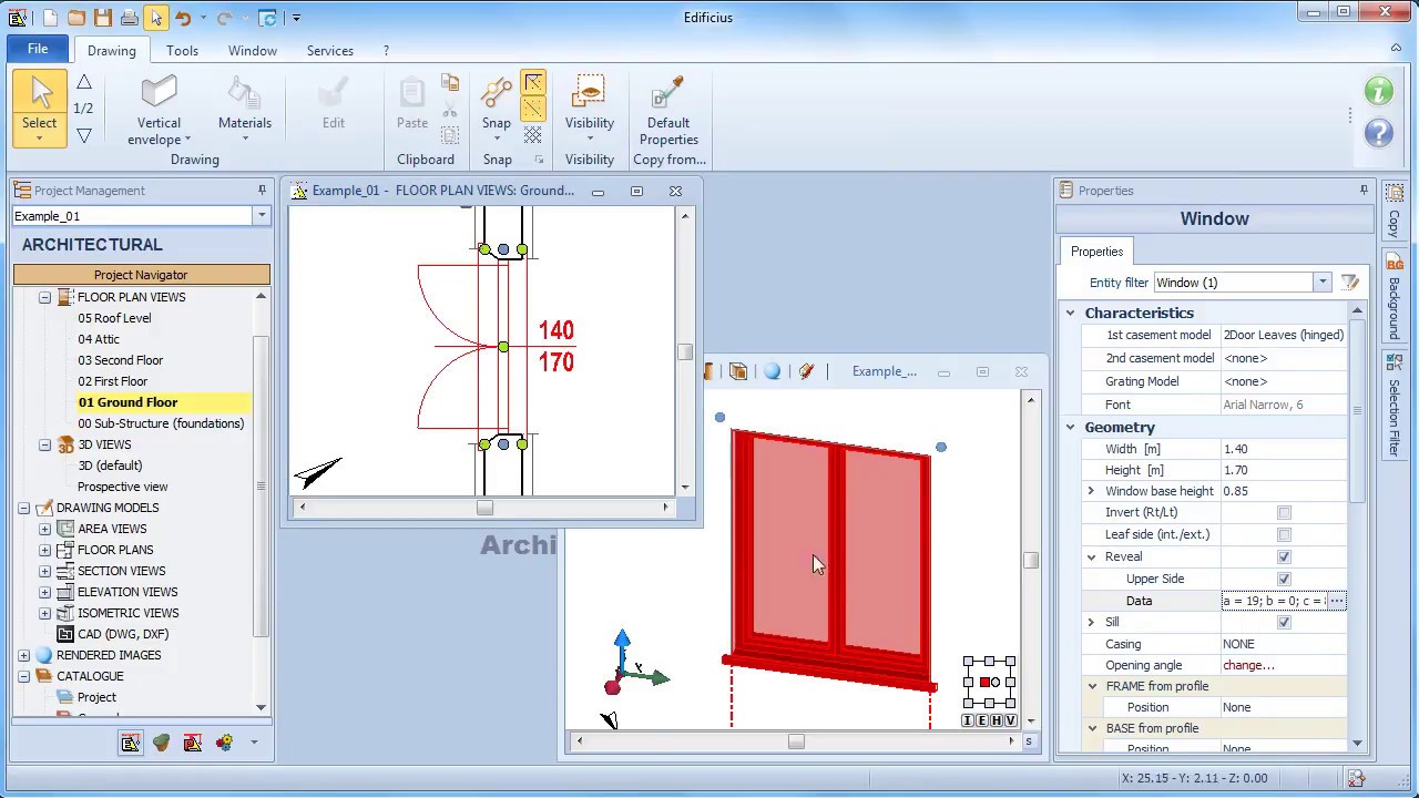 Edificius Tutorial - The Window reveal - ACCA software