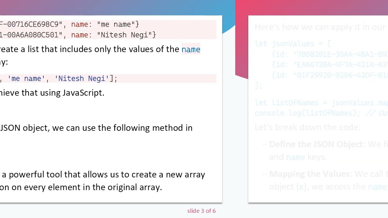 How to Extract Values from a JSON Object using JavaScript