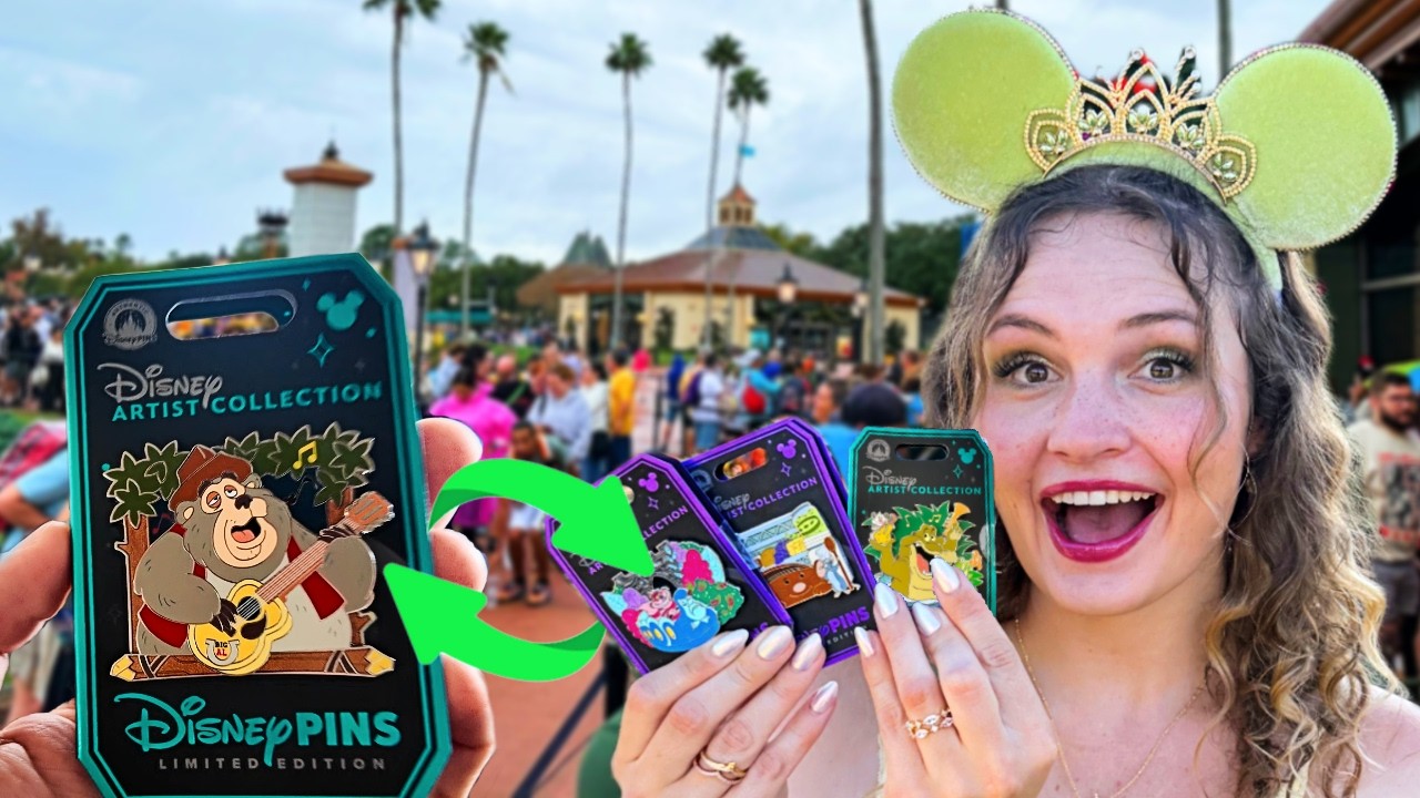 We Tried Trading for EVERY New Disney Pin WITHOUT Waiting in Pin Drop Line (Trading Challenge)